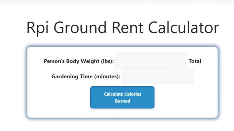 Rpi Ground Rent Calculator - Savvy Calculator