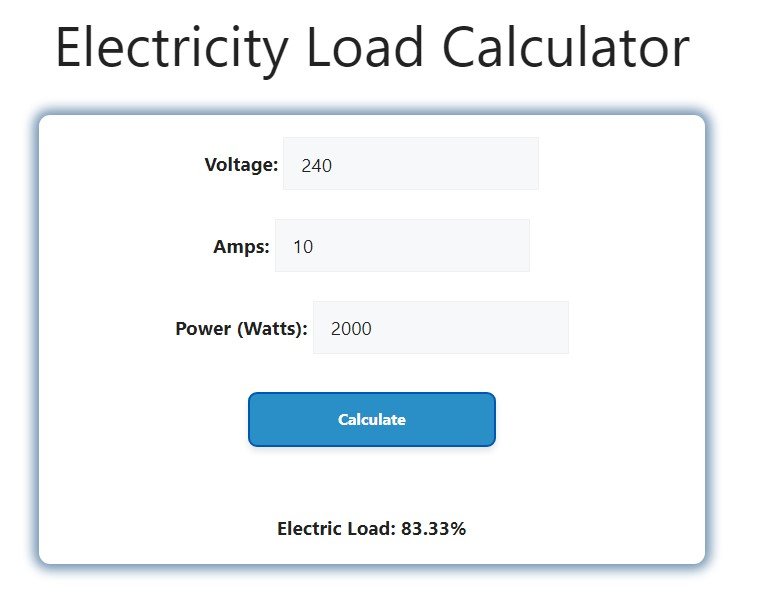 Electricity Load Calculator - Savvy Calculator