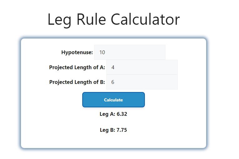 Leg Rule Calculator - Savvy Calculator