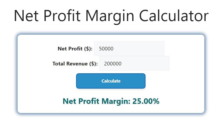 Net Profit Margin Calculator - Savvy Calculator