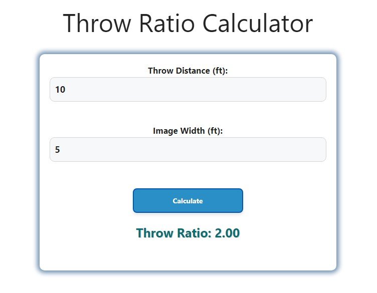 Throw Ratio Calculator - Savvy Calculator