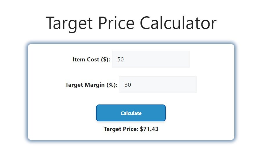 Target Price Calculator - Savvy Calculator
