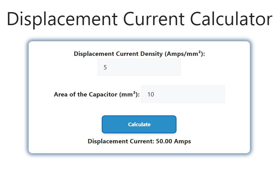 Displacement Current Calculator - Savvy Calculator