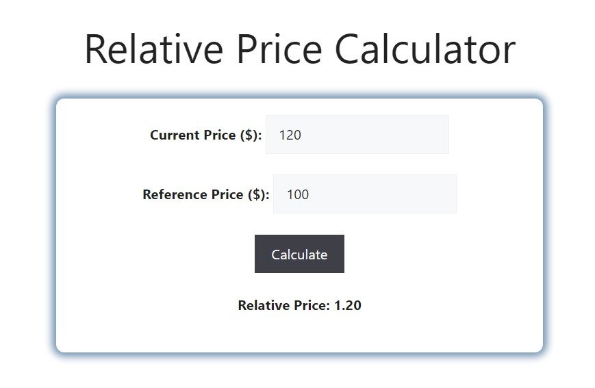Relative Price Calculator - Savvy Calculator