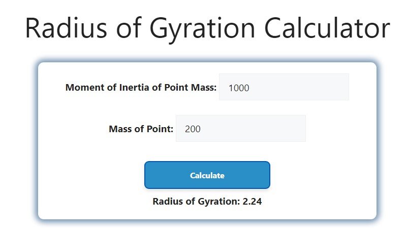 Radius of Gyration Calculator - Savvy Calculator