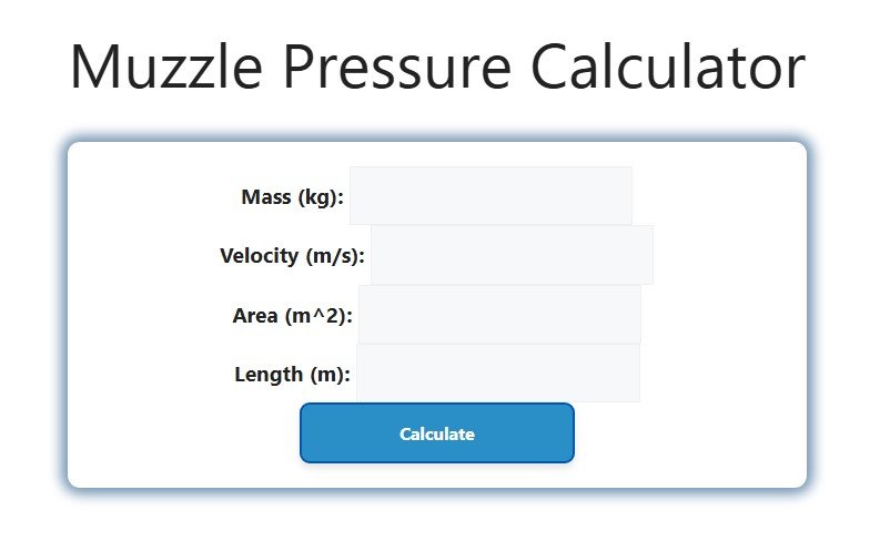 Muzzle Pressure Calculator - Savvy Calculator