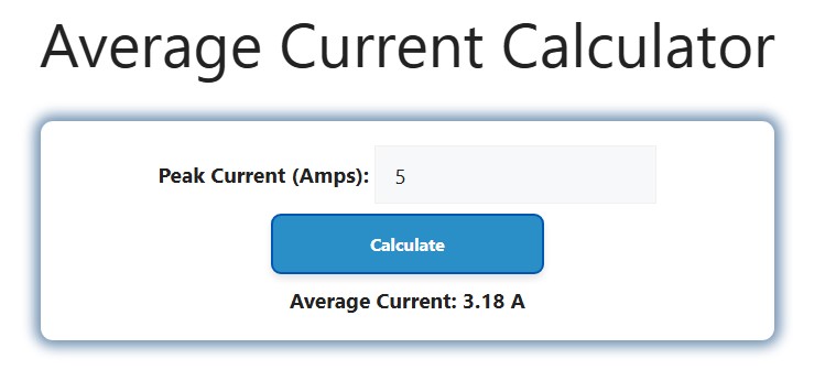Average Current Calculator - Savvy Calculator Average Current Calculator - Savvy Calculator