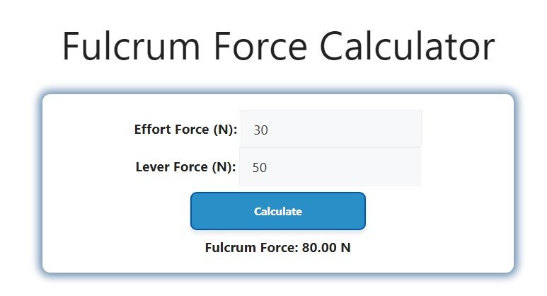 Fulcrum Force Calculator - Savvy Calculator