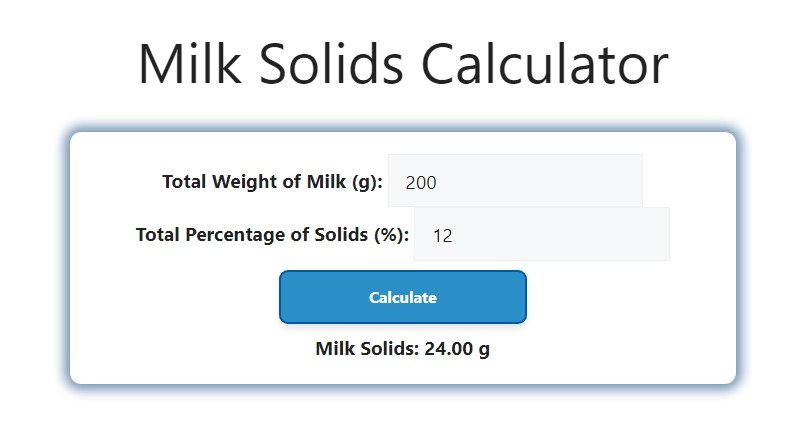 Milk Solids Calculator - Savvy Calculator