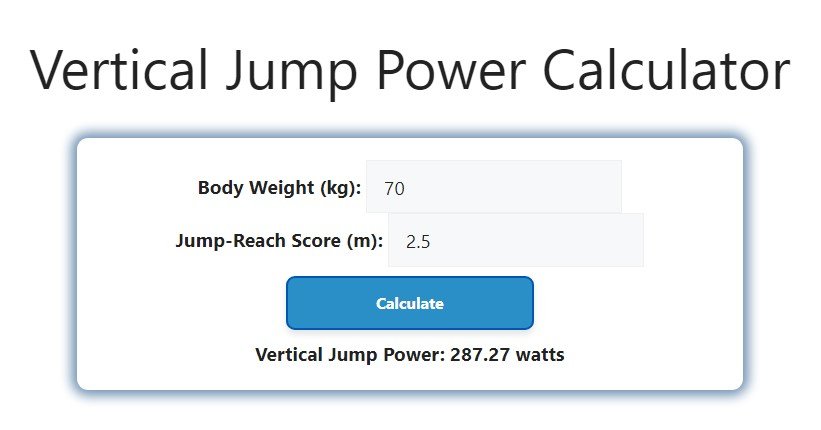 Vertical Jump Power Calculator - Savvy Calculator