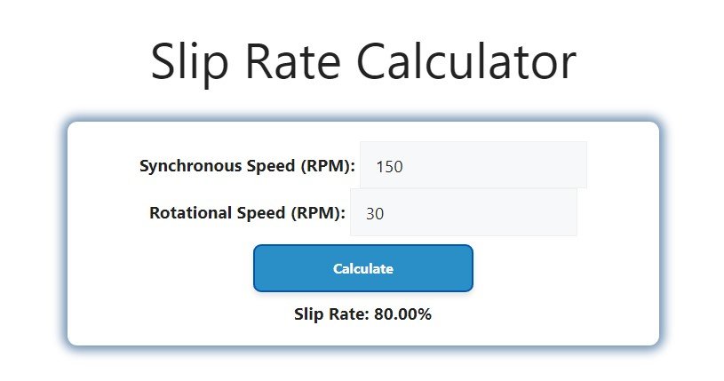 Slip Rate Calculator - Savvy Calculator