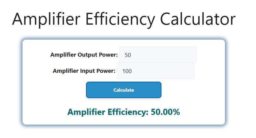 Amplifier Efficiency Calculator - Savvy Calculator