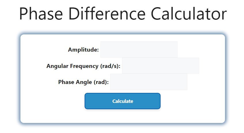 Phase Difference Calculator - Savvy Calculator
